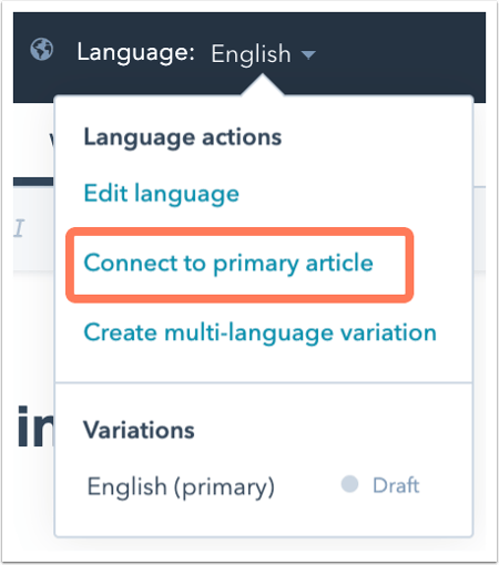 Create knowledge base articles in multiple languages